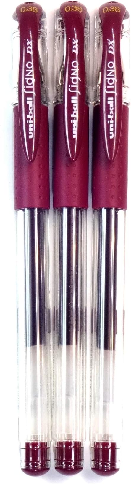 Amazon.com: Uni Signo Gel Ballpoint Pen, Extra Fine 0.38mm, Bordeaux ...