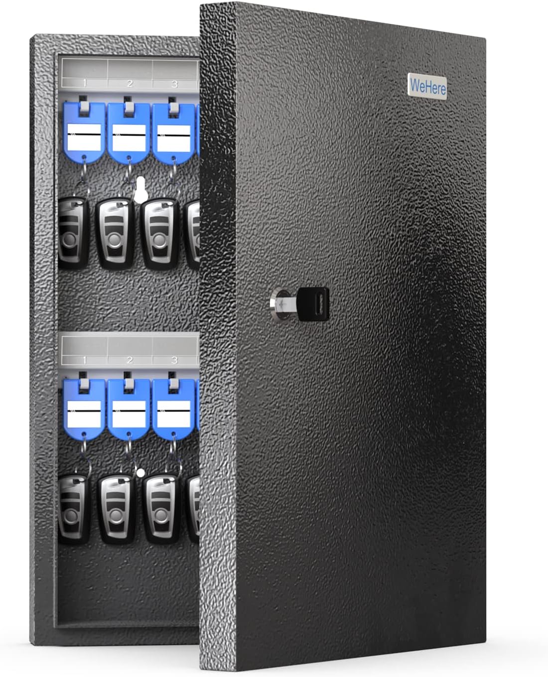 Amazon.com: Key Lock Box Wall Mounted with Combination Lock, Hooks and ...