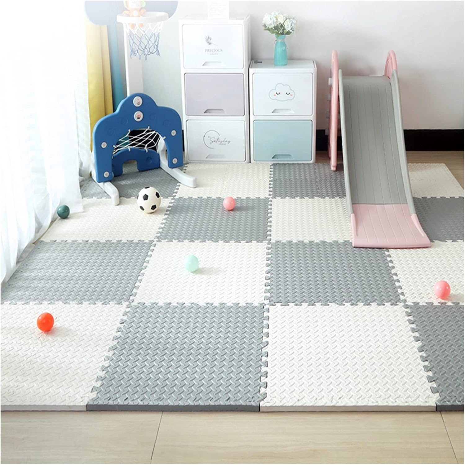 Amazon.com: HSYFdy EVA Foam Puzzle Play Mat, Interlocking Exercise Rugs ...