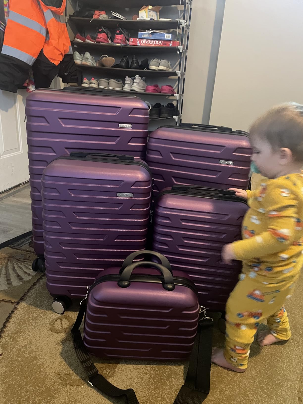 $32/mo - Finance LARVENDER Luggage Sets, Luggage 4 Piece Set ...