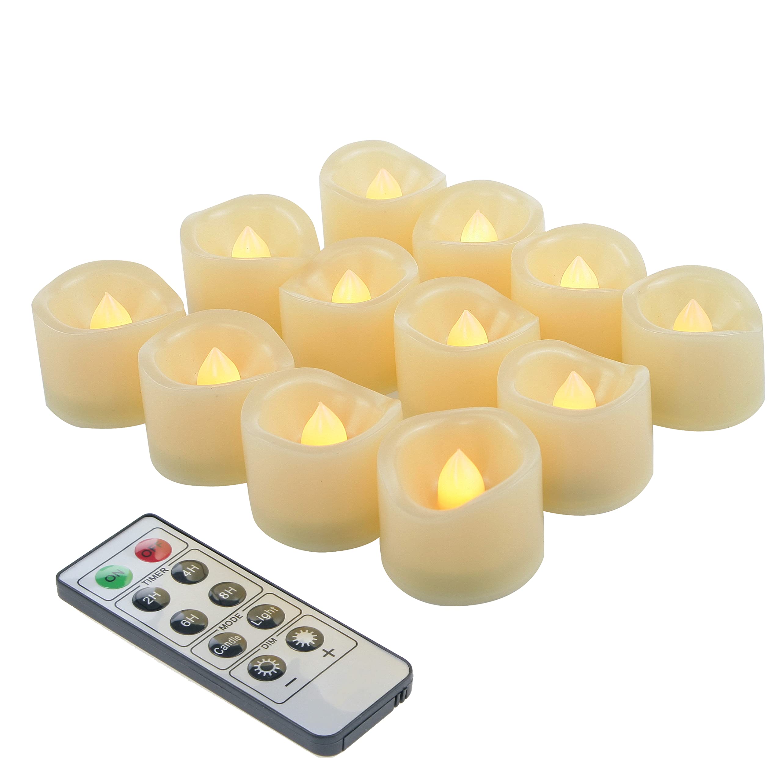 Amazon.com: Battery Operated Powered Flameless LED Tea Lights with ...