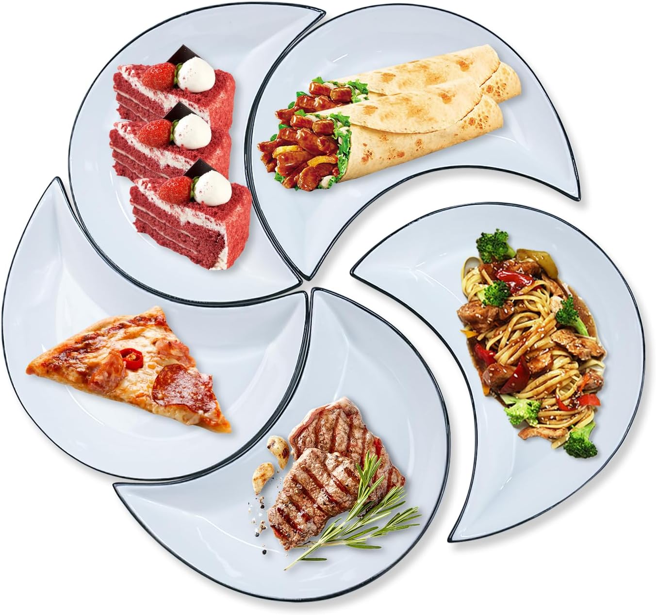 Amazon.com | DSPZGU Porcelain Dinnerware set,White Plates and Bowls ...