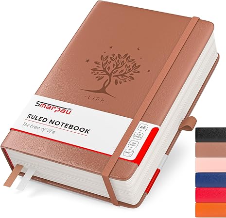 Amazon.com : Smarpau A5 Lined Journal Notebook - 320 Pages College ...
