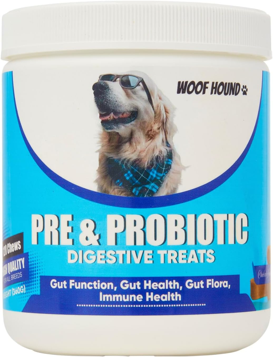 Woof Hound Probiotics for Dogs, 120 Chews, Supports Gut & Digestive ...