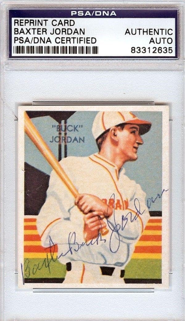 Baxter Jordan Autographed Signed 1935 Chicle Reprint Card #83312635 ...