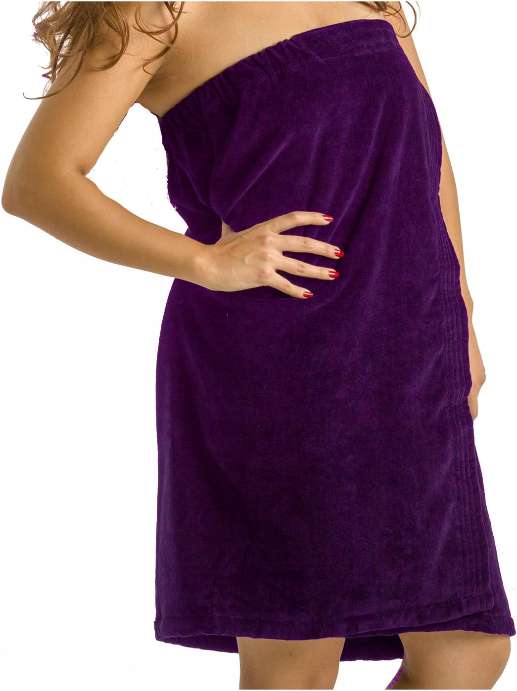 Amazon.com: BY LORA Terry Shower Bath Wrap for Women Shower Cover Up ...