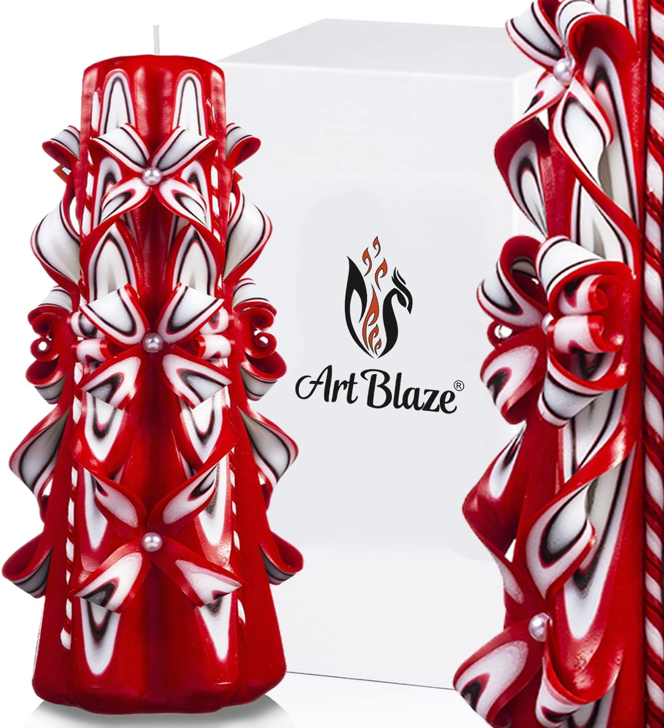 Amazon.com: Carved Candles - Unique Handmade Candles Long Burning ...