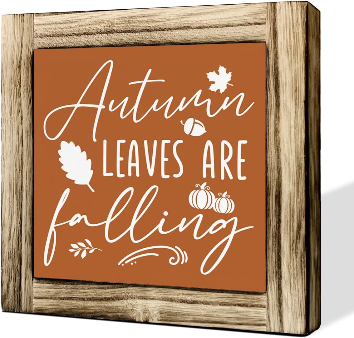 Amazon.com: Autumn Decor Sign, Rustic Wooden Plaques Sign, Autumn ...