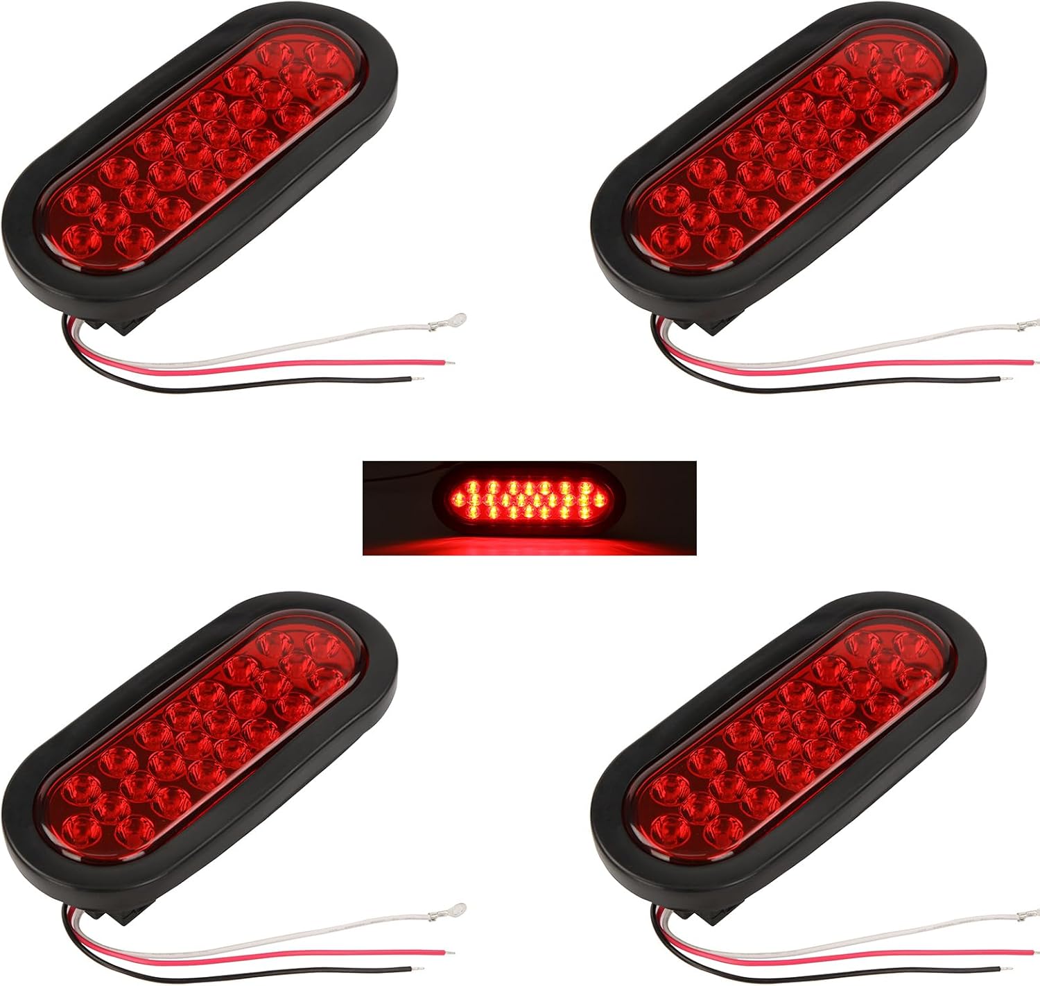 Amazon.com: NEWSUN® 4pcs 6 Inch Oval LED Trailer Lights - Ultra Bright ...