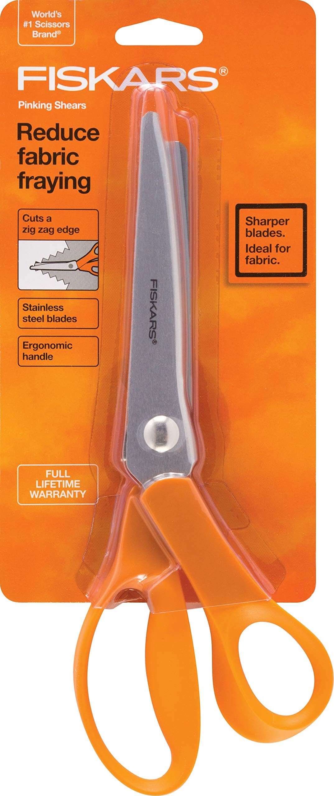 Amazon.com: Fiskars 12-94458697WJ Pinking Shears, 8 Inch, Orange