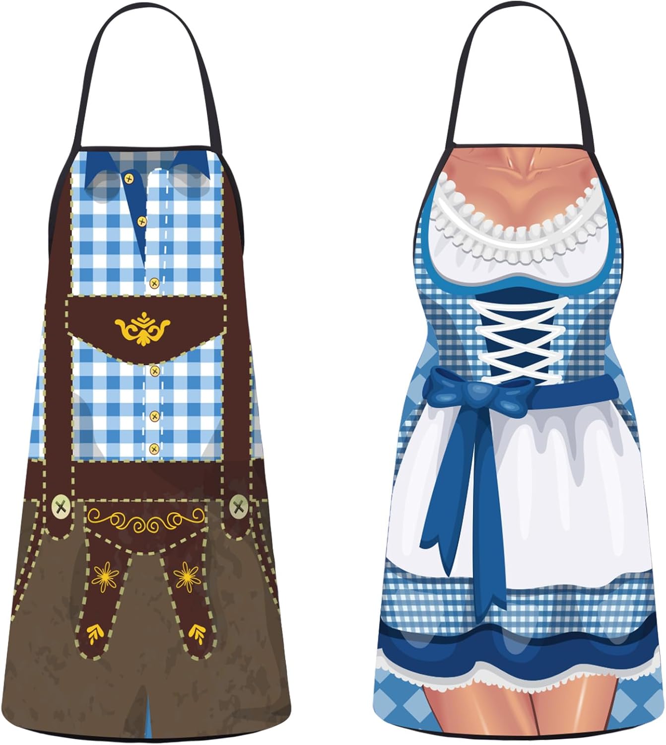 Haiabei 2Pcs Oktoberfest Apron Couples Cooking Aprons Personalized ...