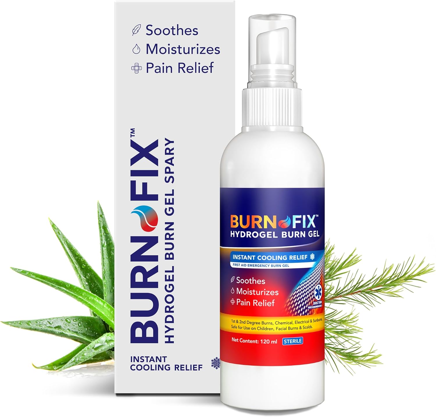 Amazon.com: BurnFix® Hydrogel Burn Spray – 120 ml Instant Cooling ...