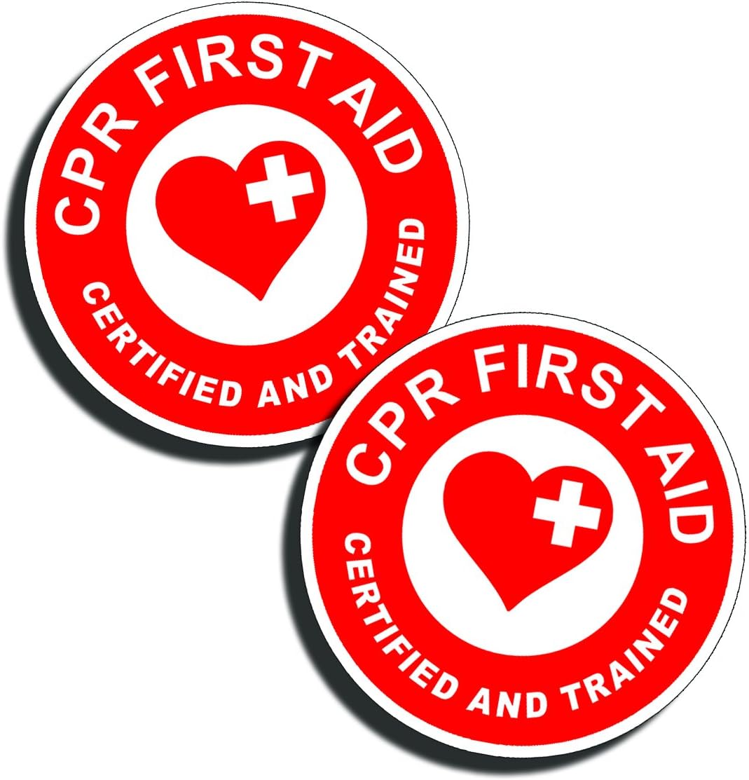 CPR First Aid Certified and Trained Helmet Sticker, Hardhat Sticker 2 ...