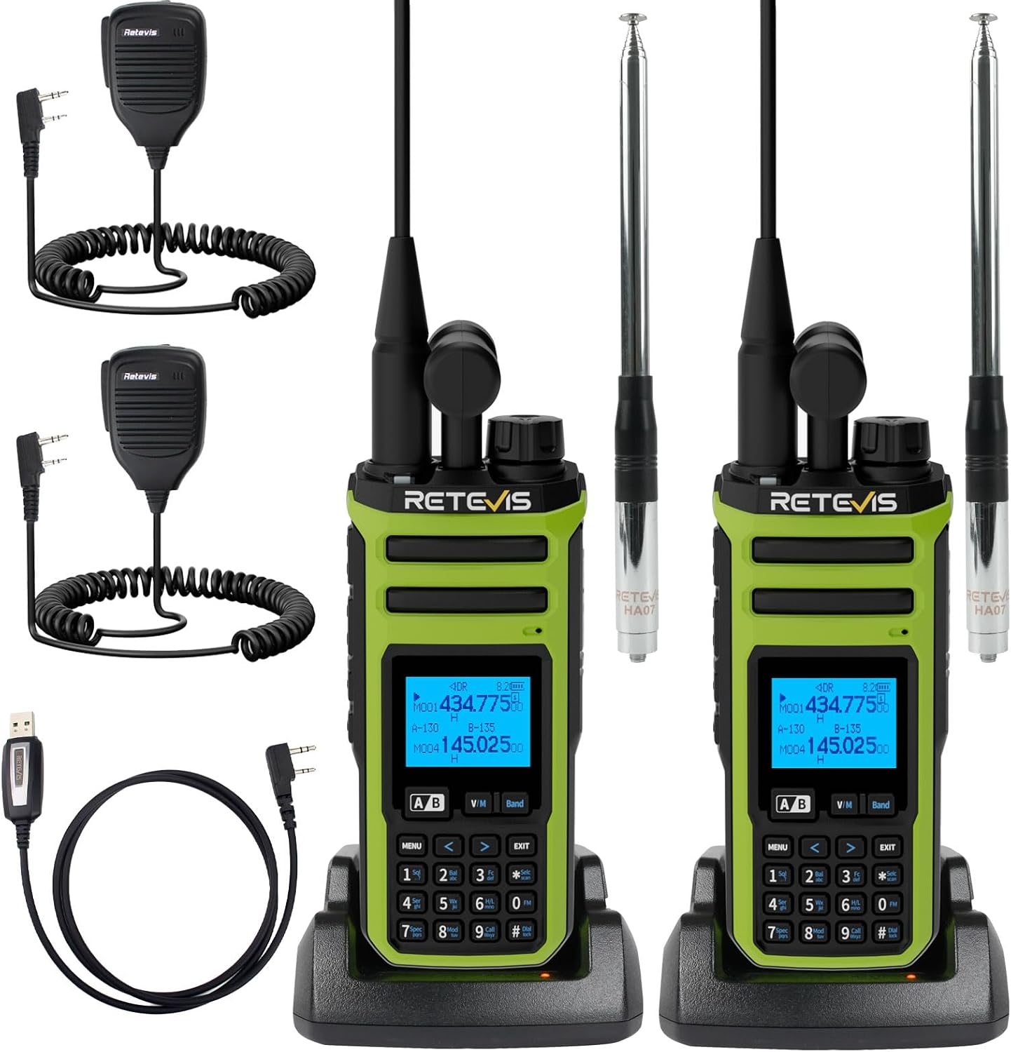 Amazon.com: Retevis A3 High Power Handheld Ham Radio with Shoulder Mic, Quad-Band Transmission ...