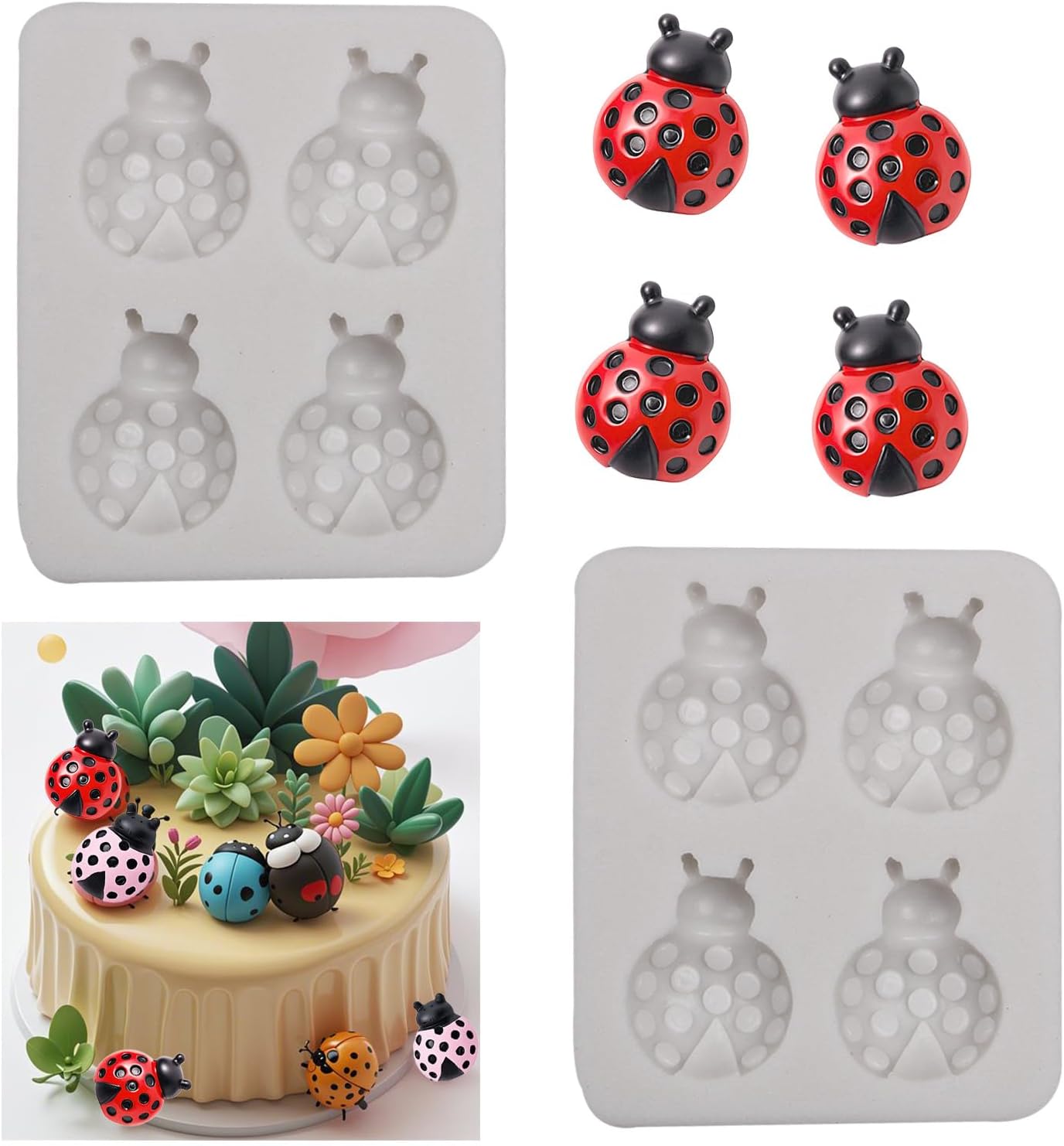 Amazon.com: HiParty 2Pcs 8 Cavity Insect Butterfly Dragonfly Bee ...