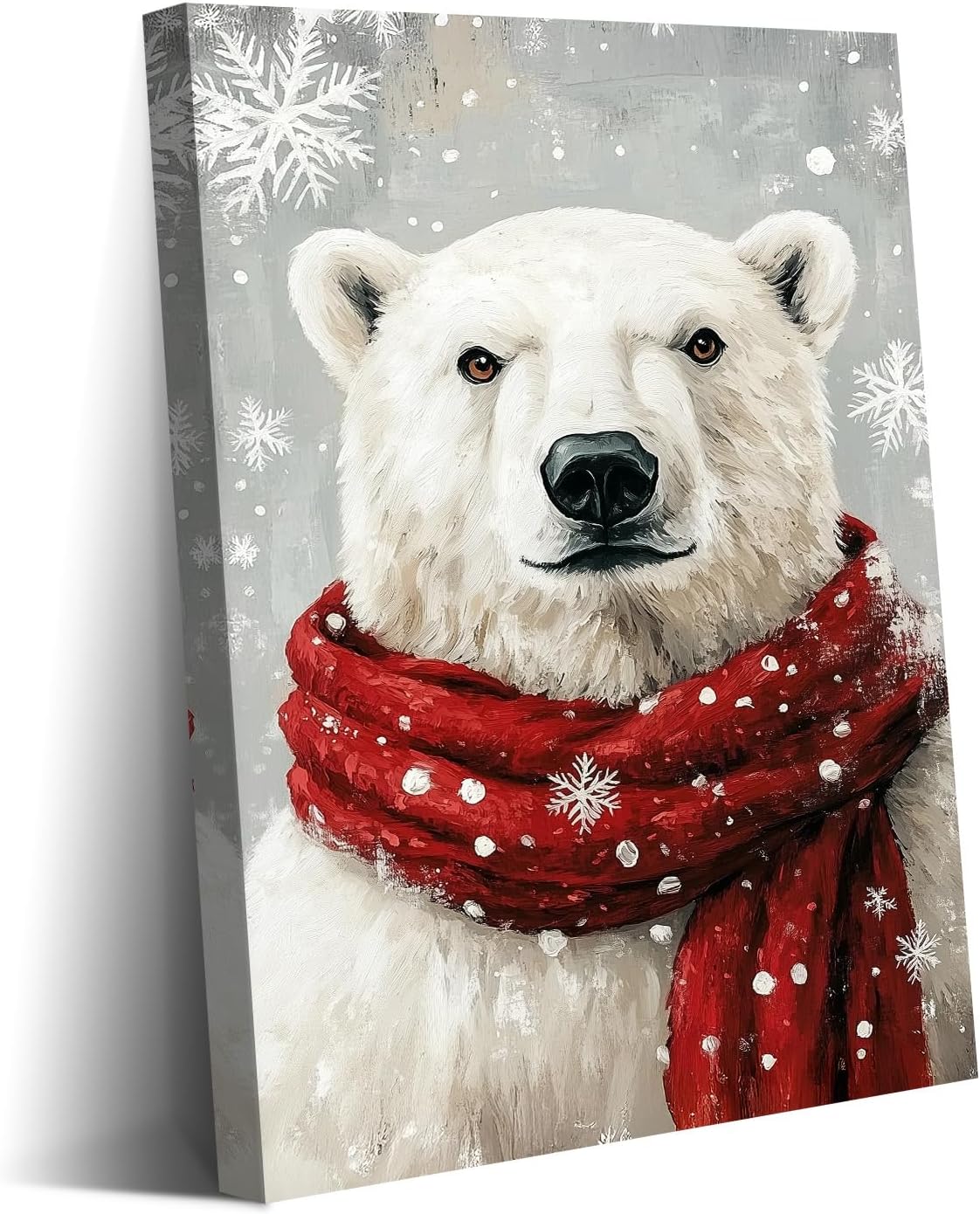 Amazon.com: Landada Christmas Polar Bear Canvas Wall Art, Winter Polar ...