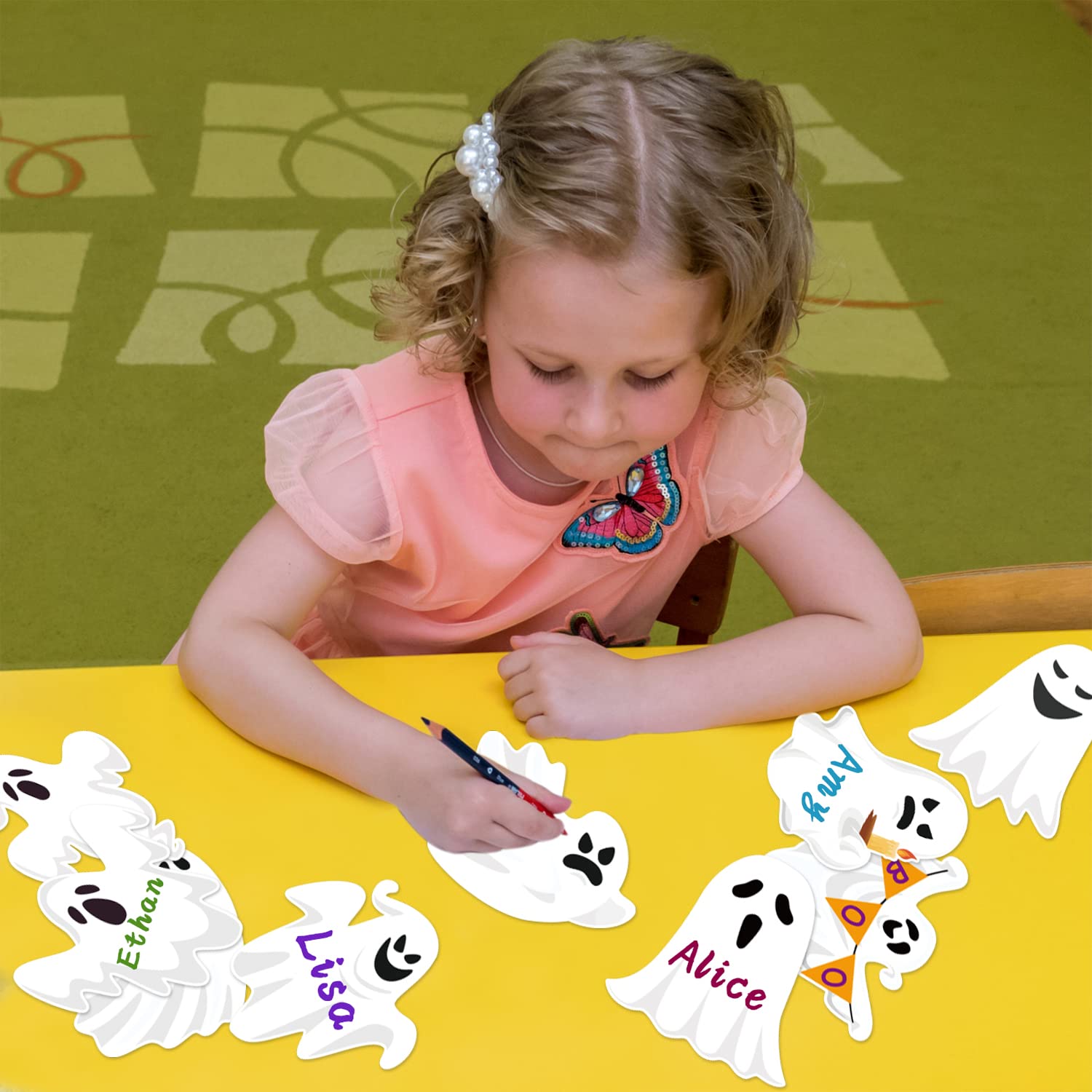 Snapklik.com : Halloween Ghost Bulletin Board Decoration Set - 62Pcs ...