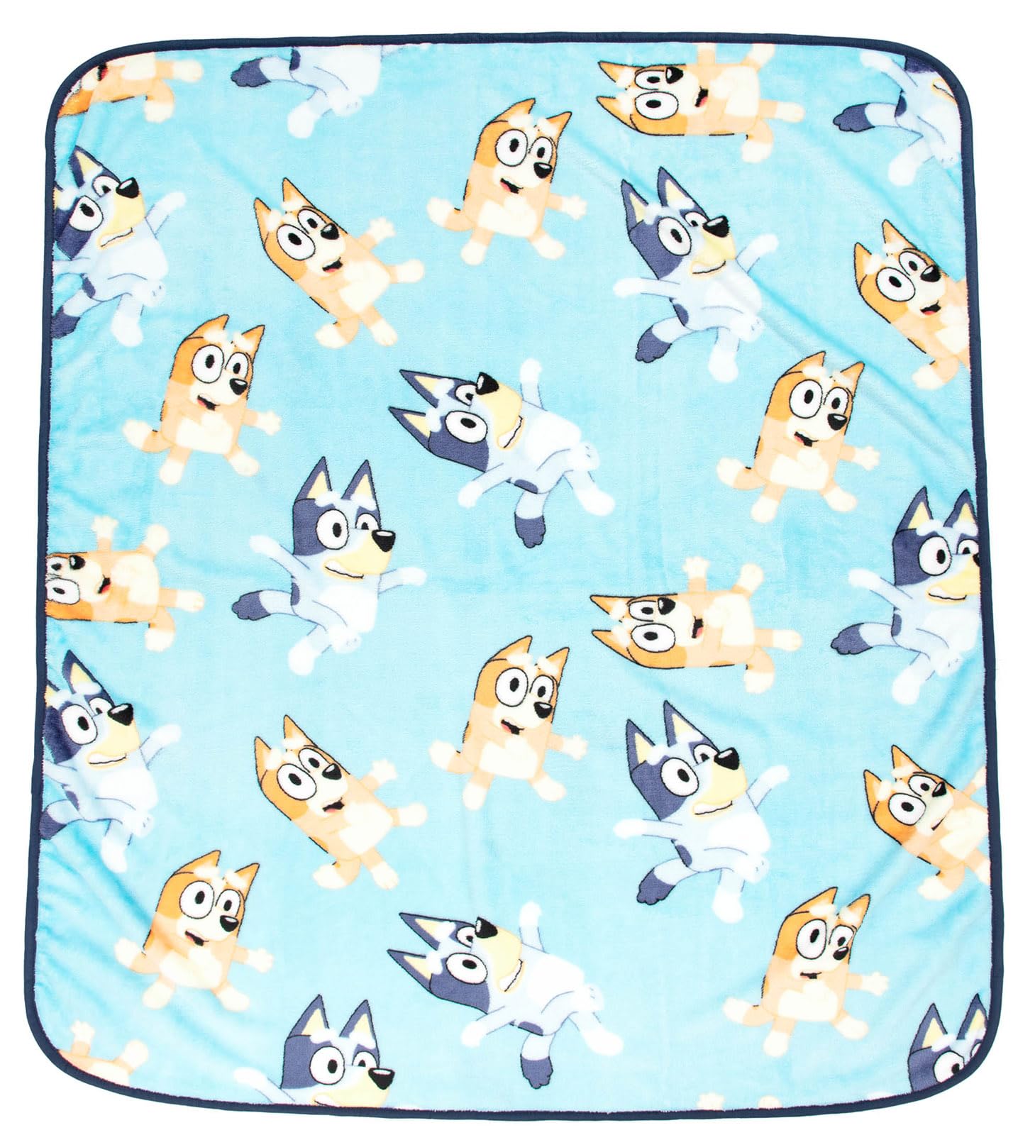 Amazon.com: Jay Franco Bluey and Bingo 40 x 50 Inch Plush Travel Throw ...