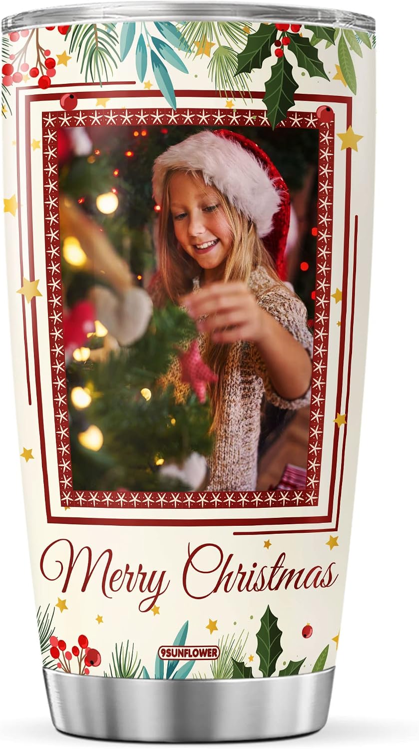 Vaso de café personalizado con foto y texto, regalos de Navidad para ...