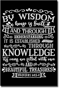 Amazon.com: Proverbs 24 3-4 By Wisdom A House Is Built And Through ...