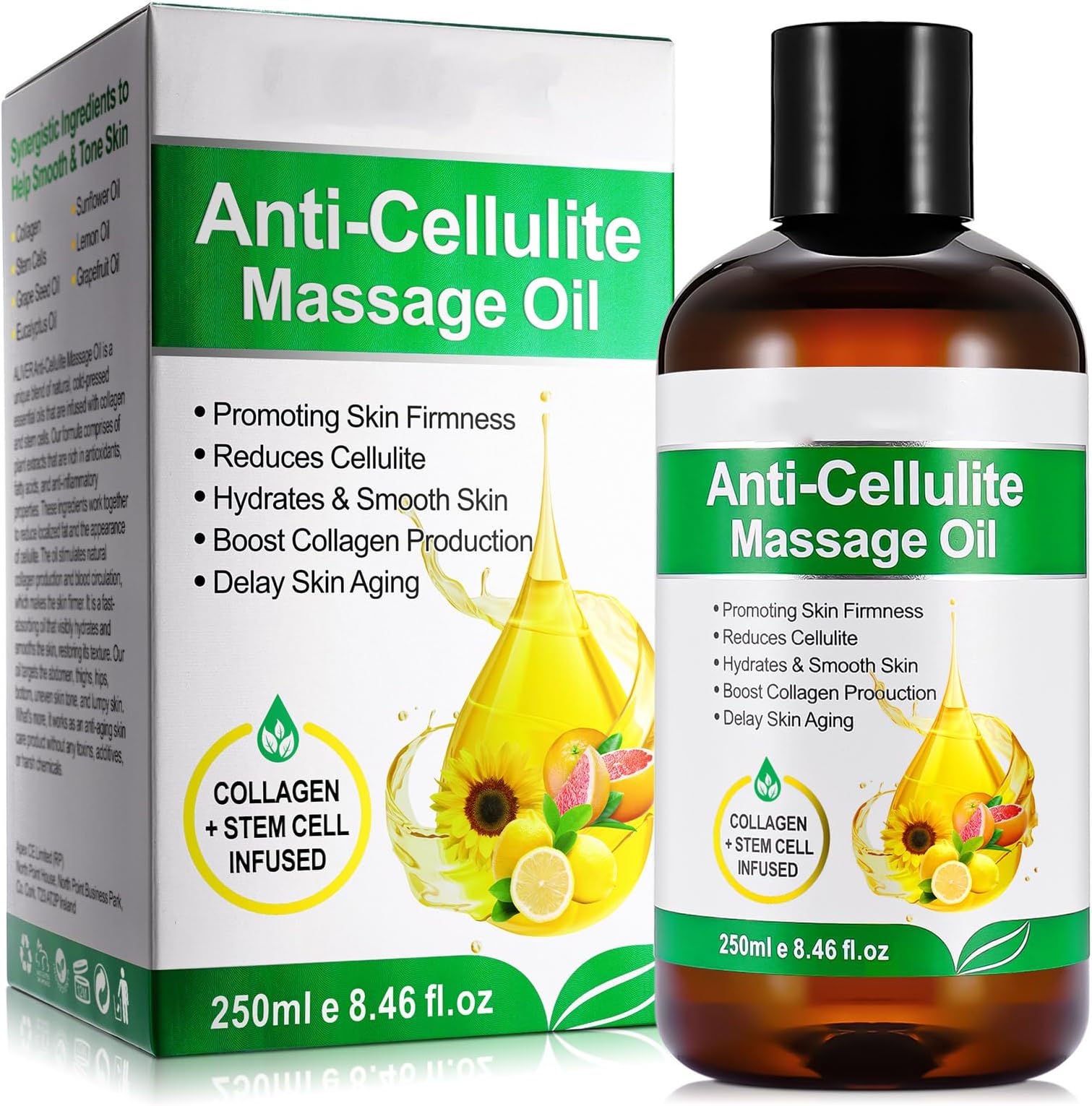 Amazon.com : Pure Body Naturals Anti Cellulite Massage Oil, 8 fl oz ...
