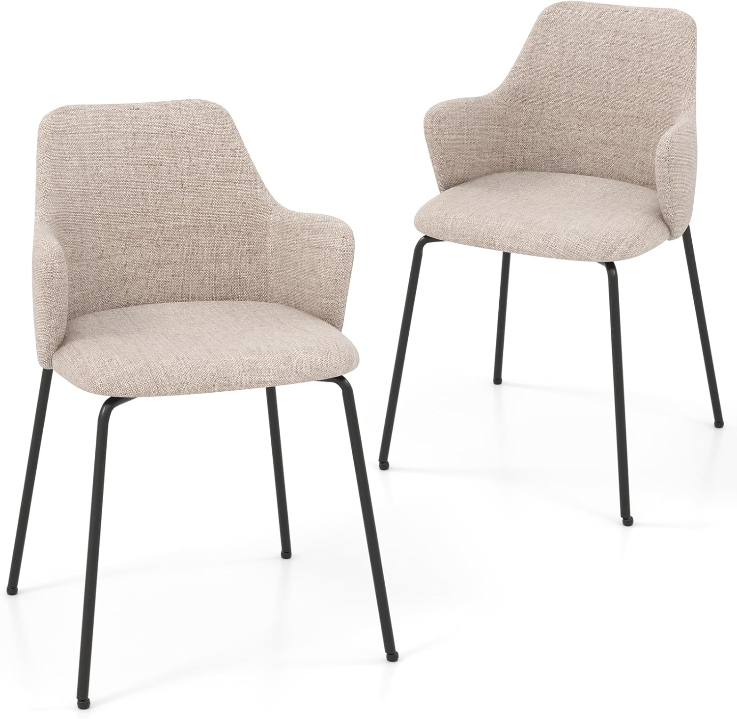 Amazon.com - Giantex Dining Chairs Set of 2, Upholstered Accent Chairs ...