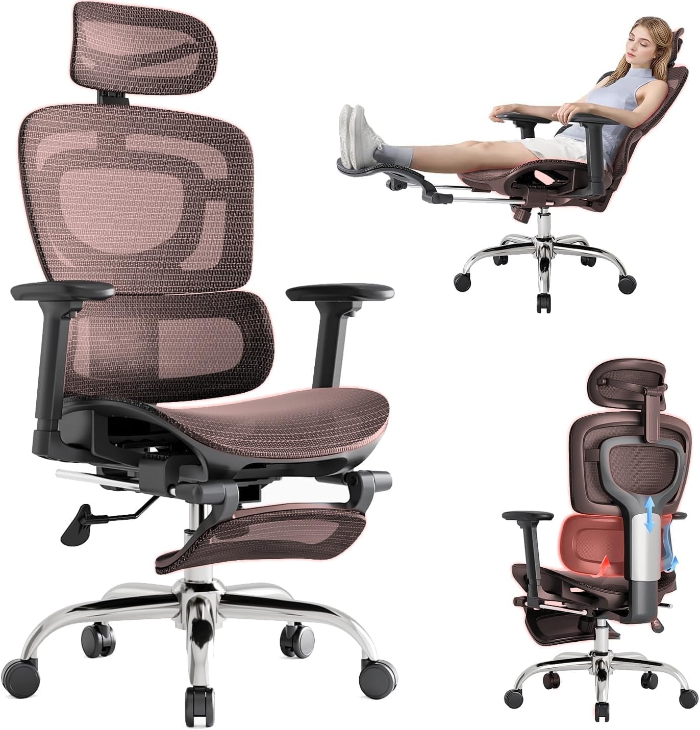 Amazon.com: Ergonomic Office Chair, High Back Office Desk Chair with ...