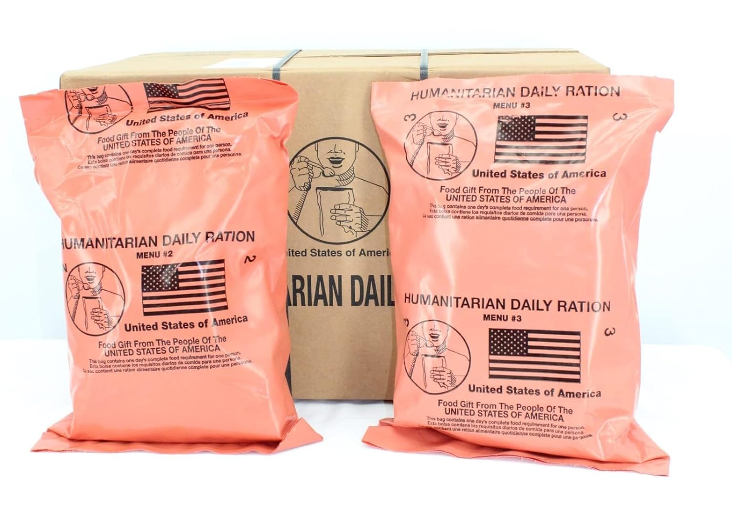 Amazon.com: 2 Meal HUMANITARIAN DAILY RATION MRE - RANDOM MENU - 2023 ...