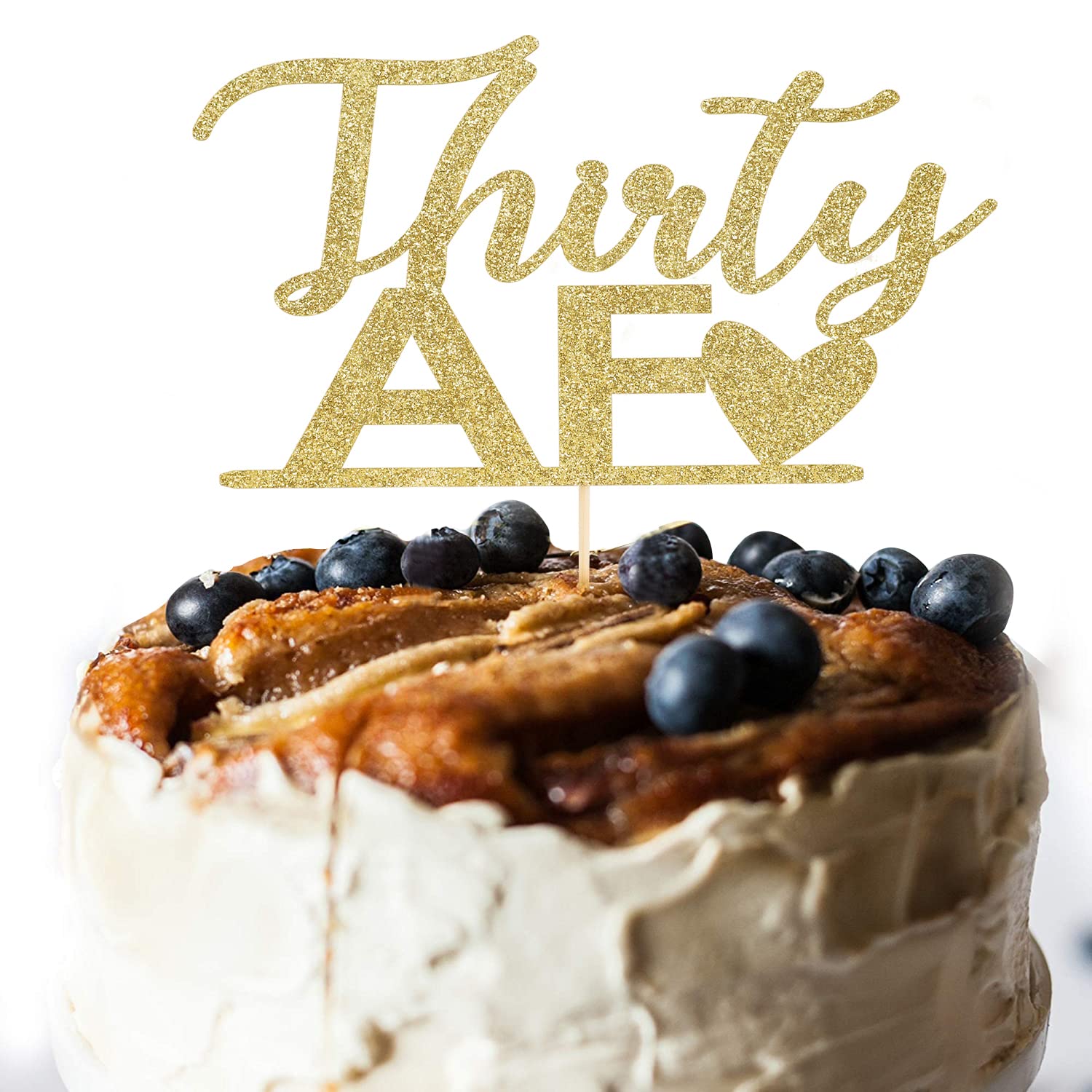 Buy YESSWL Thirty Af Cake Topper for 30th Birthday - Gold 30th Birthday ...