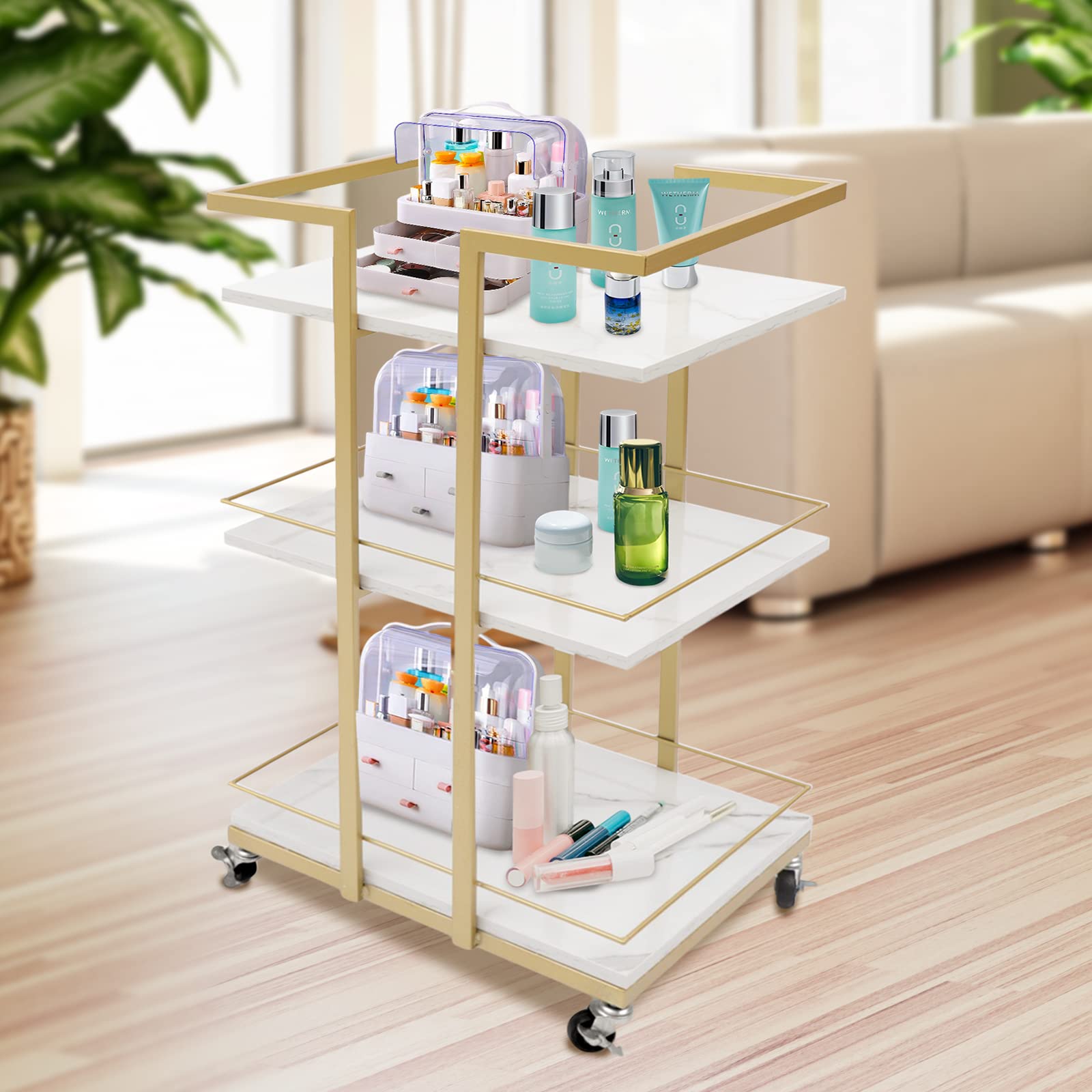 Amazon.com: Utility Manicure Trolley Metal Storage Rolling Barber Cart ...