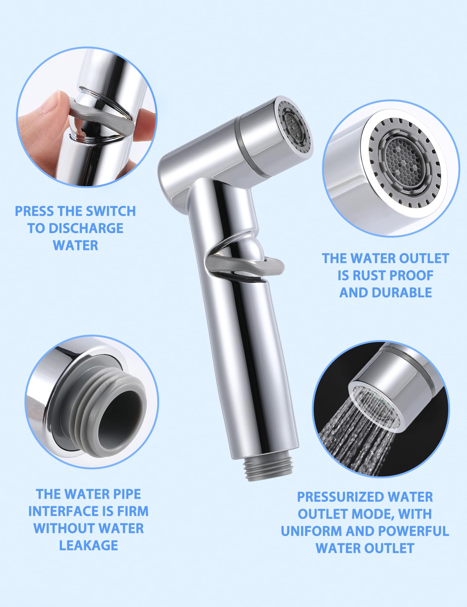 Snapklik.com : Ultra Light Bidet Toilet Sprayer Head - Rustless ...