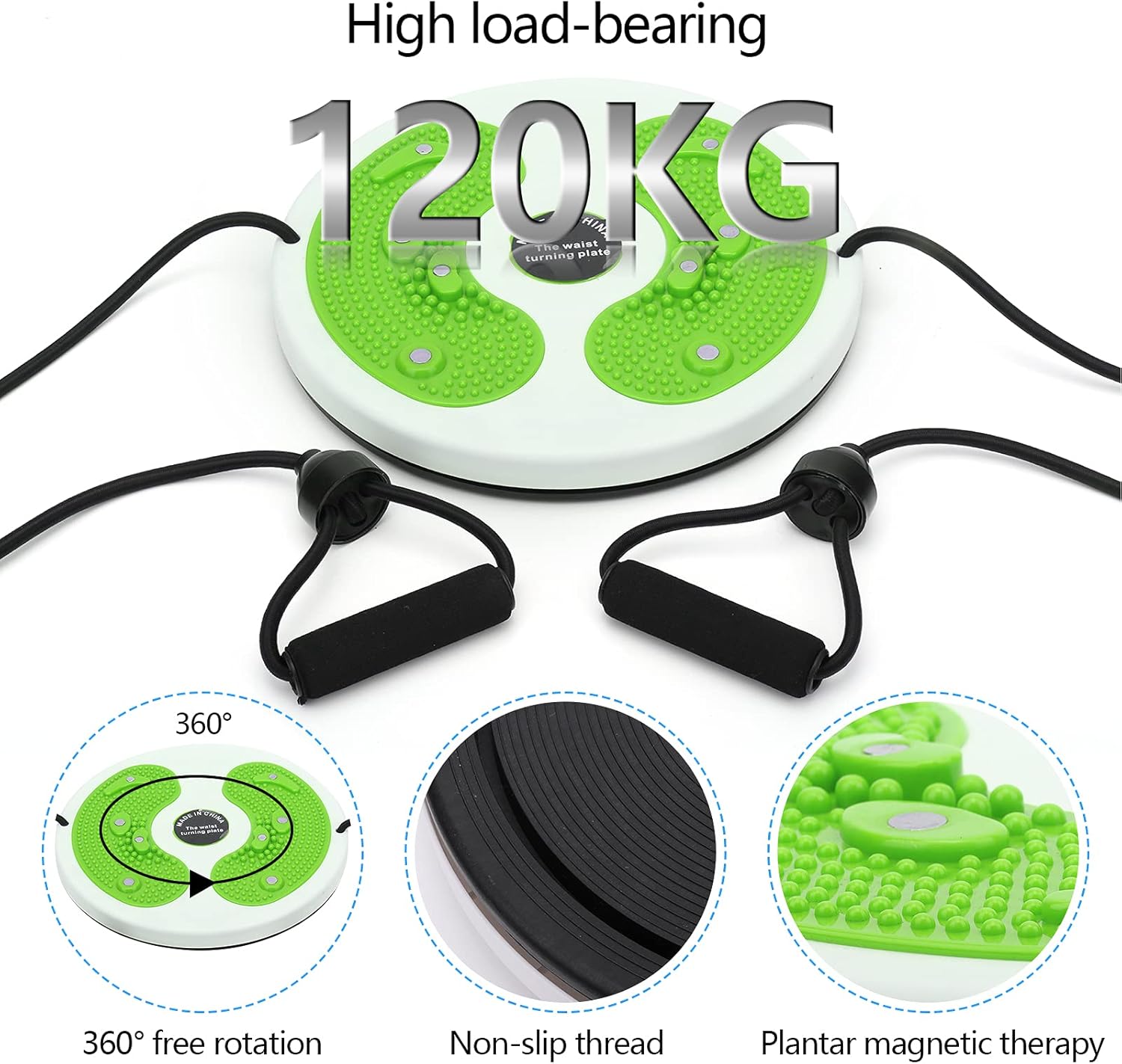 zonpor Twist Waist Disc with Traction Rope, Magnetic Oscillating Foot ...