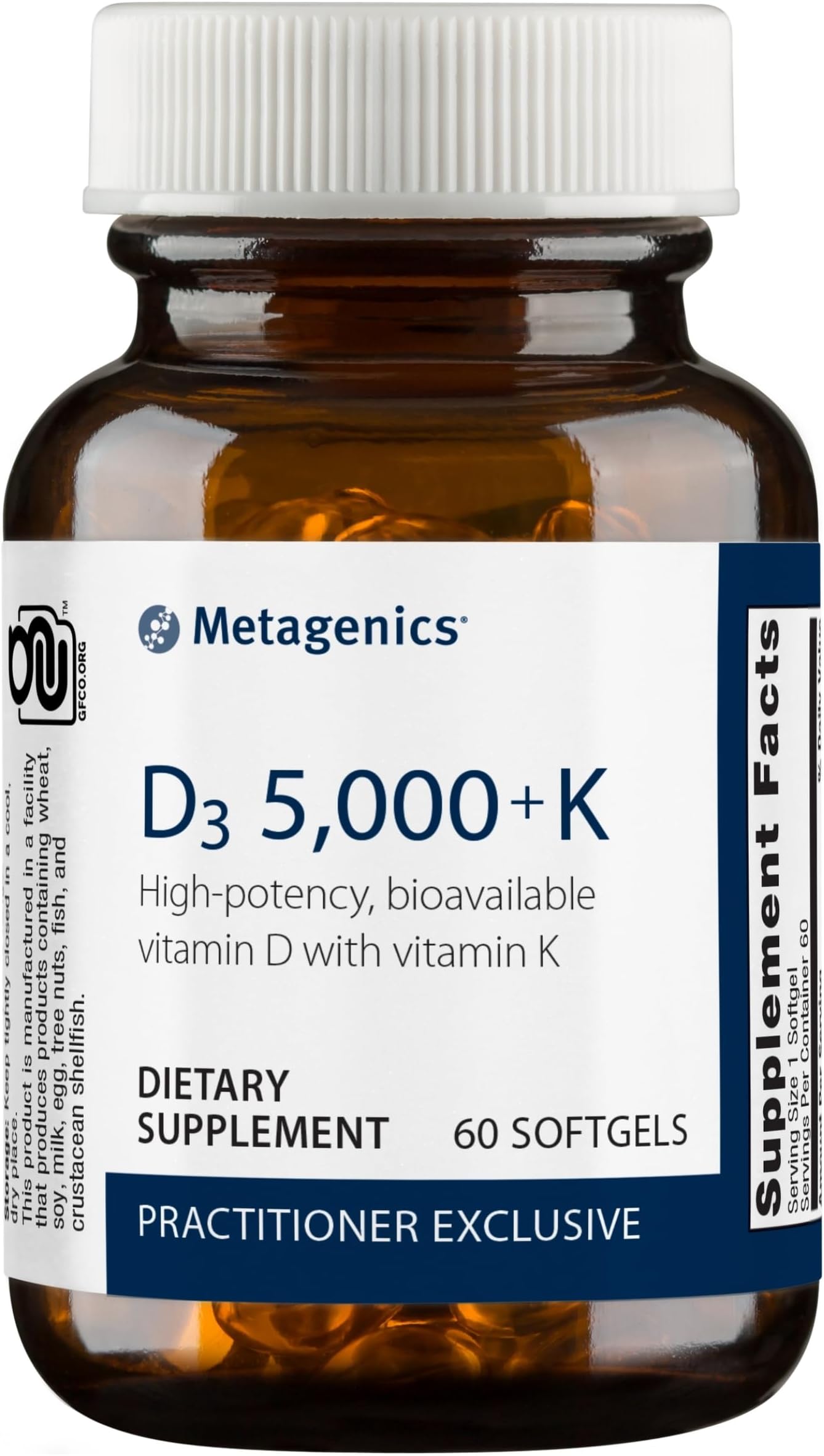 Amazon.com: Metagenics D3 5,000 + K - for Immune Support, Bone Health & Heart Health* - Vitamin ...