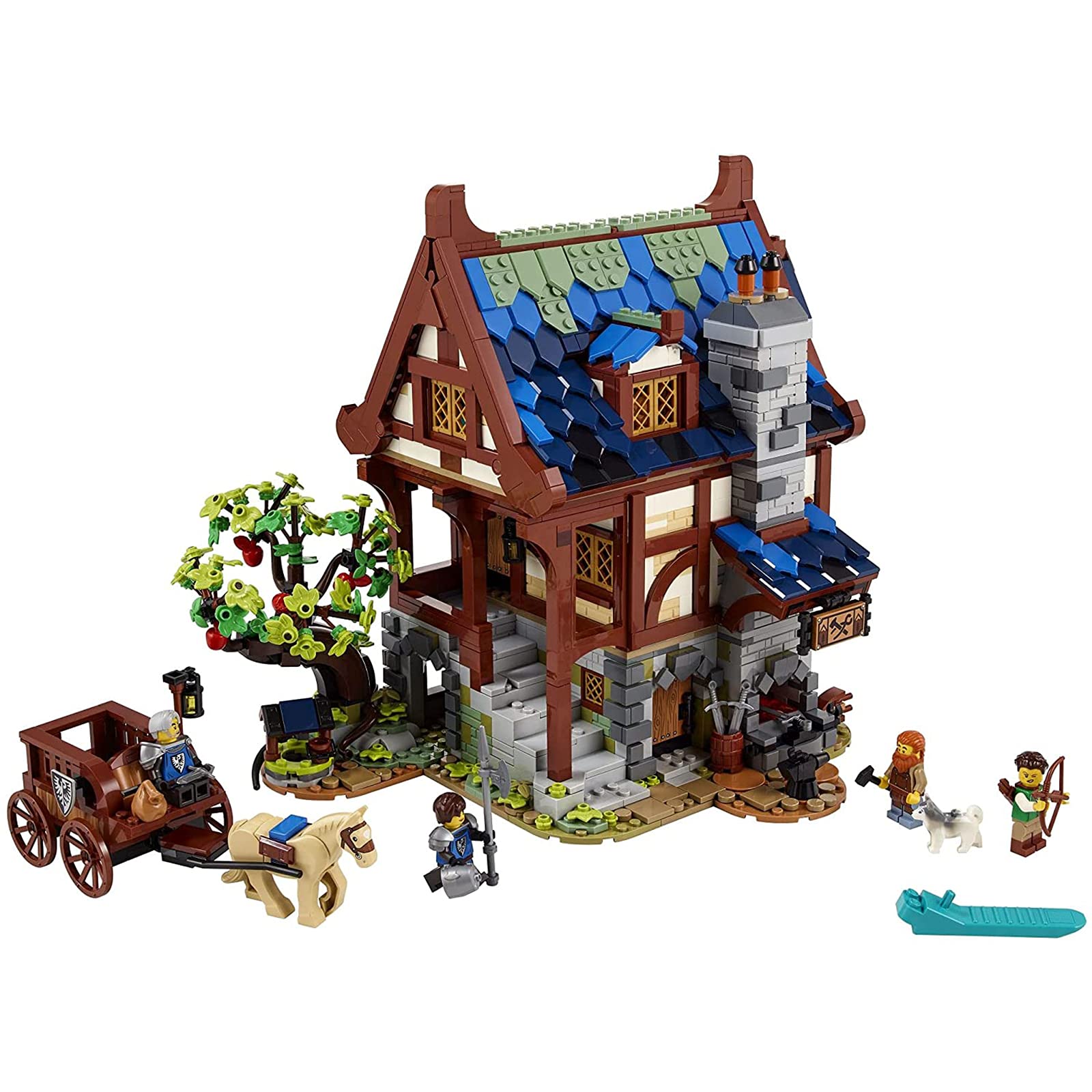 Buy JDJFDKSFH Lego Ideas Medieval Blacksmith Building Kit; Impressive ...