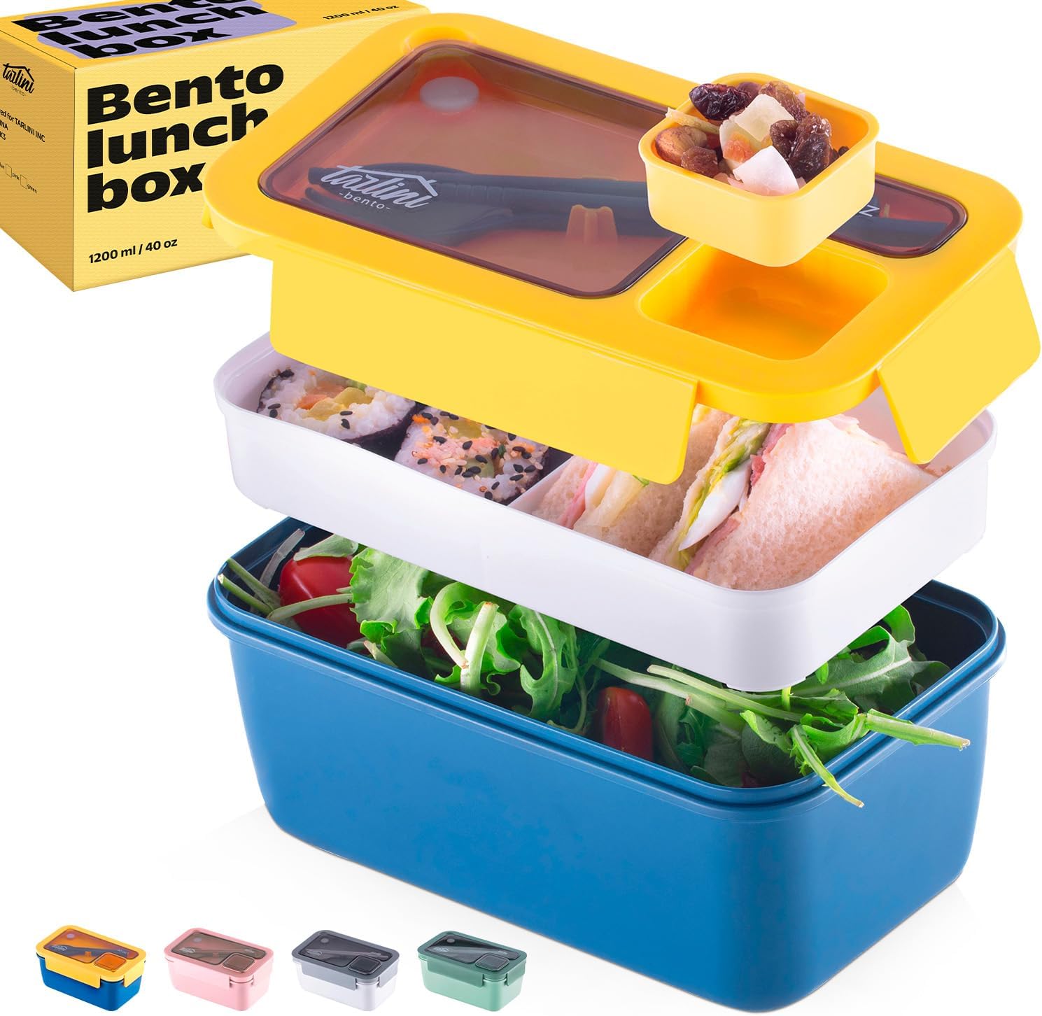 Tarlini | Blue Bento Box - Premium Bento Lunch Box for kids with ...