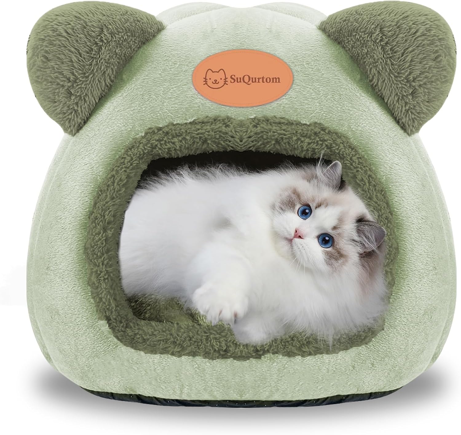 Cat Cave Bed Igloo, Small Cat Tent Bed House, Foldable Comfortable Pet ...