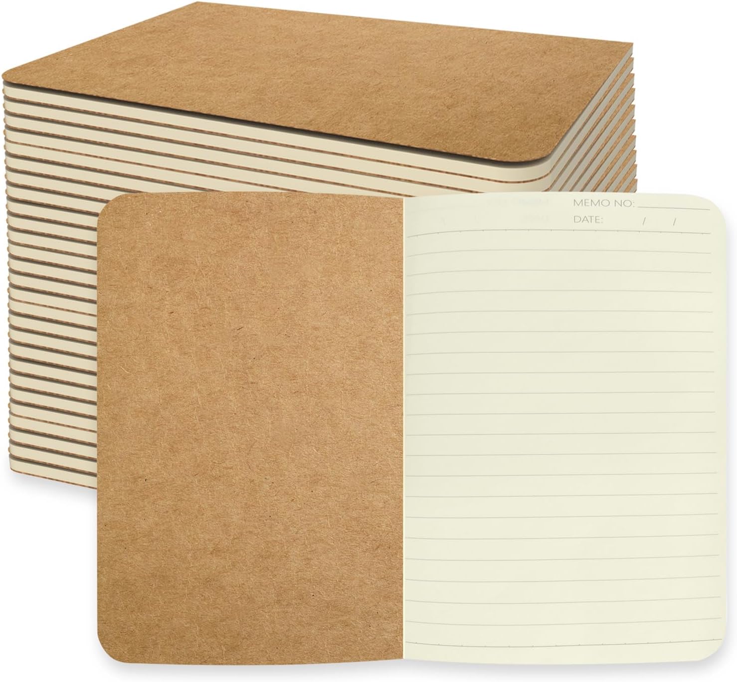 Amazon.com : Epakh 48 Pack A5 Kraft Paper Notebooks Journal Notebook ...