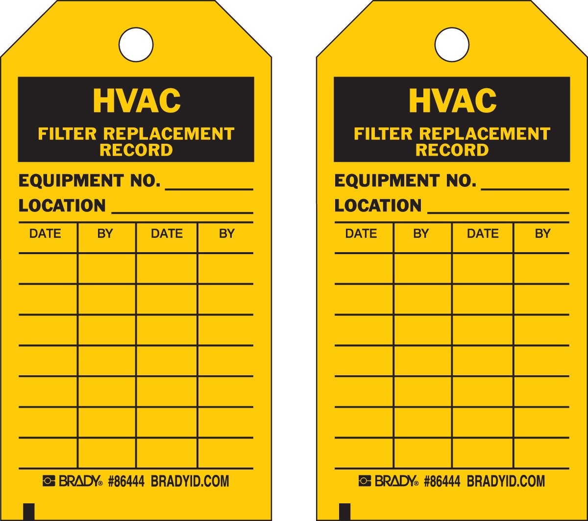 Brady 86444 5 3/4" Height x 3" Width, Heavy Duty Polyester (B-837 ...