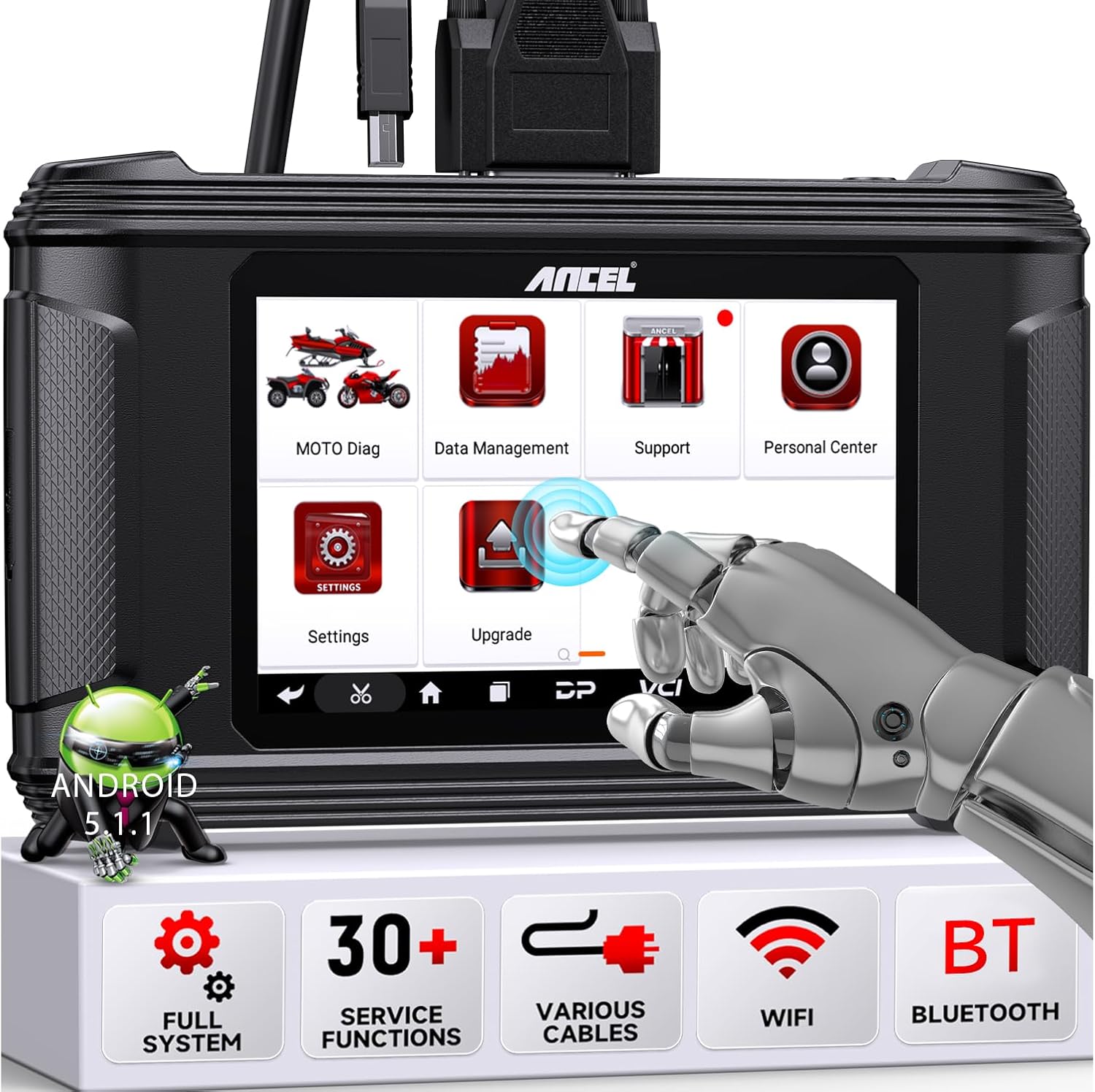 Amazon.com: ANCEL MT500 Pro+ Motorcycle Diagnostic Tool, Full System ...