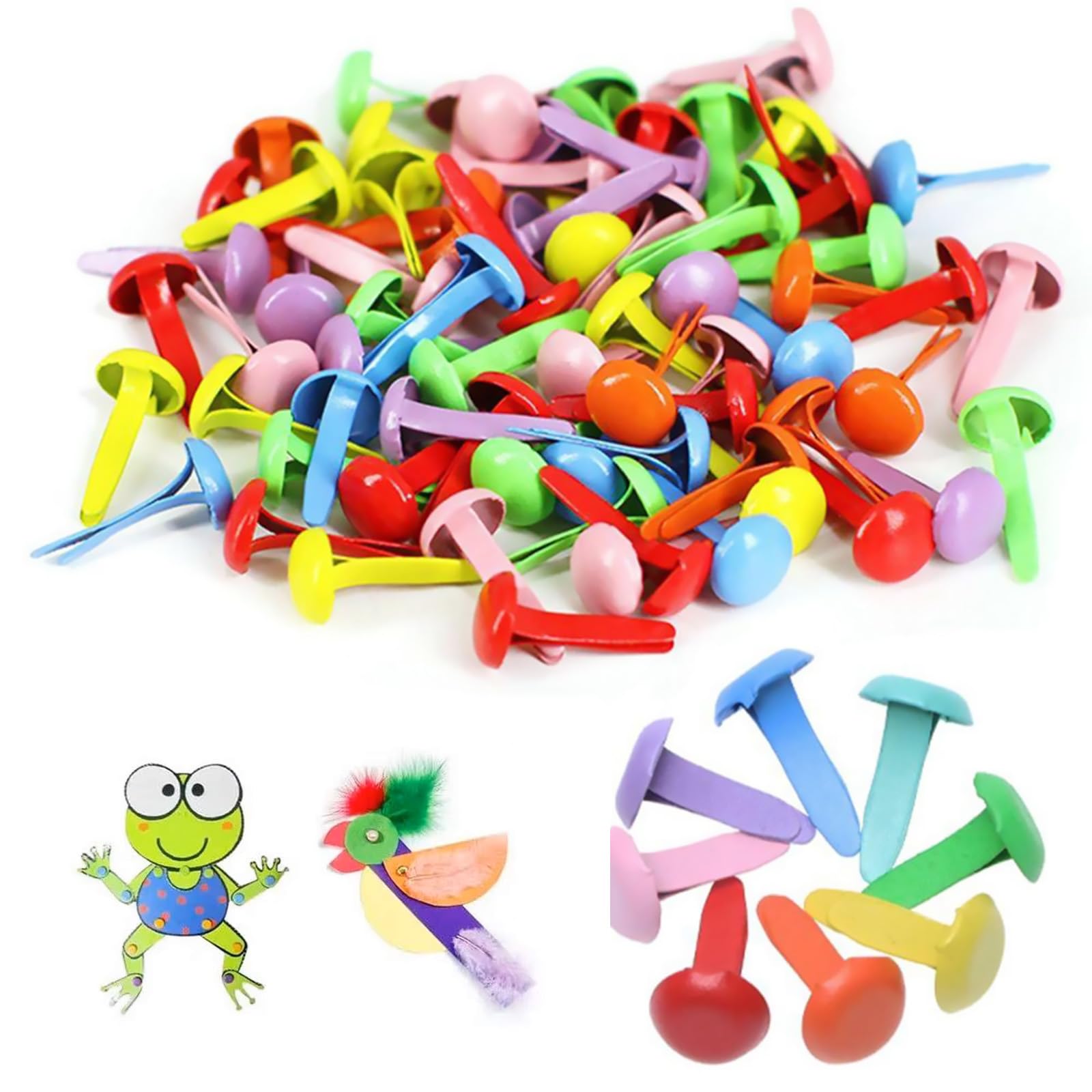 350 PCS Multicolor Paper Fasteners Split Pins, Metal Fasteners Split ...