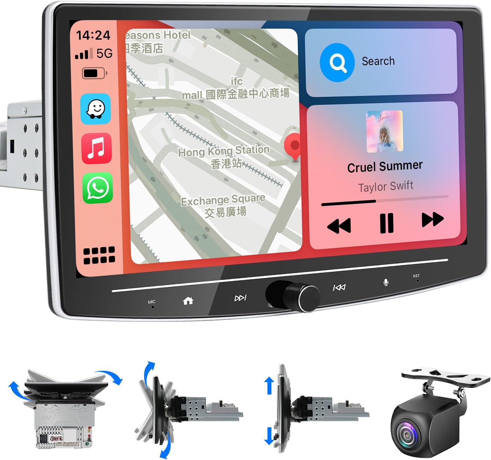 Amazon.com: 2G 64G Android Single Din Car Stereo 10.1 Inch Touchscreen ...