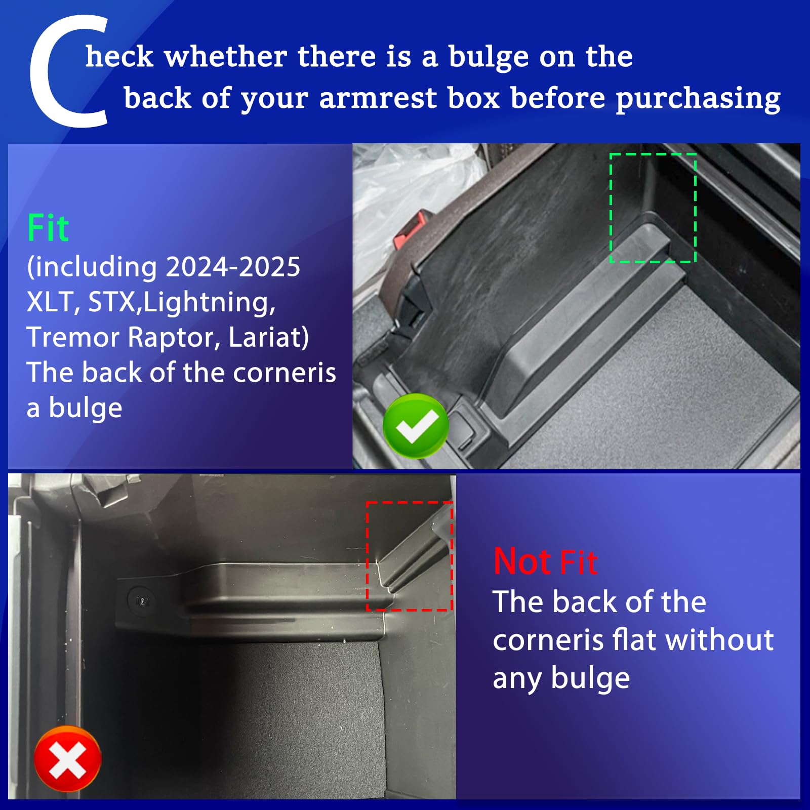 Snapklik.com : 2024 2025 F150 Console Tray Center Console Organizer ...