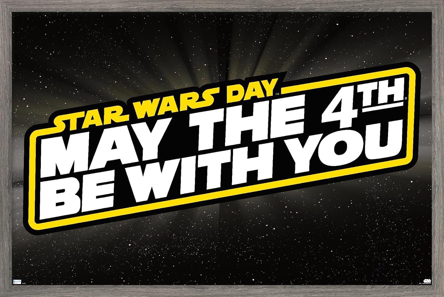 Amazon.com: Star Wars - May the 4th - Logo Wall Poster, 34L" x 22.4W ...