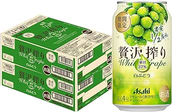 Amazon.co.jp: Asahi Luxury Squeezed White Grapes, 11.8 fl oz (350 ml) x ...
