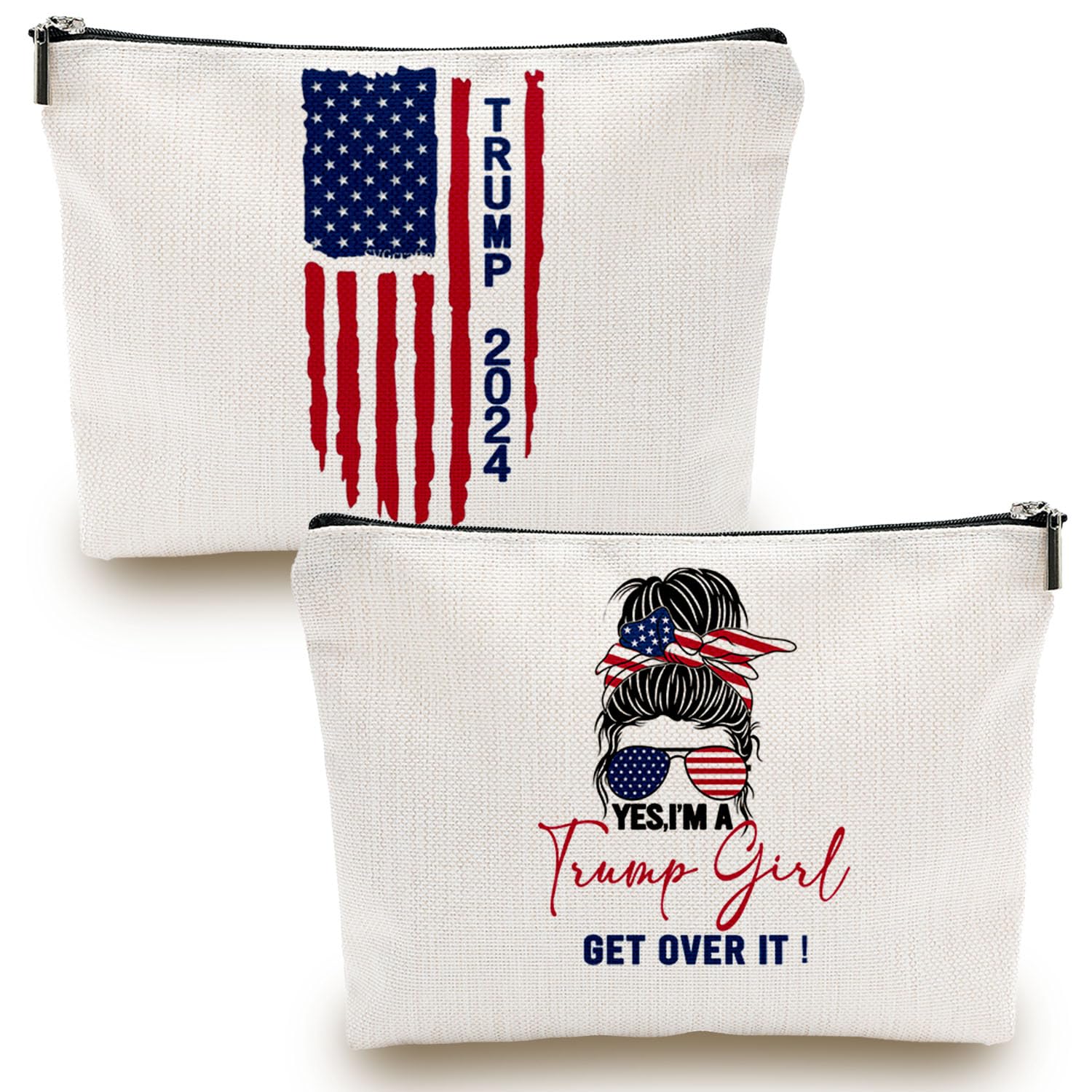 Amazon.com: wuguimeii Trump 2024 Travel Cosmetic Bag - Trump Makeup Bag ...