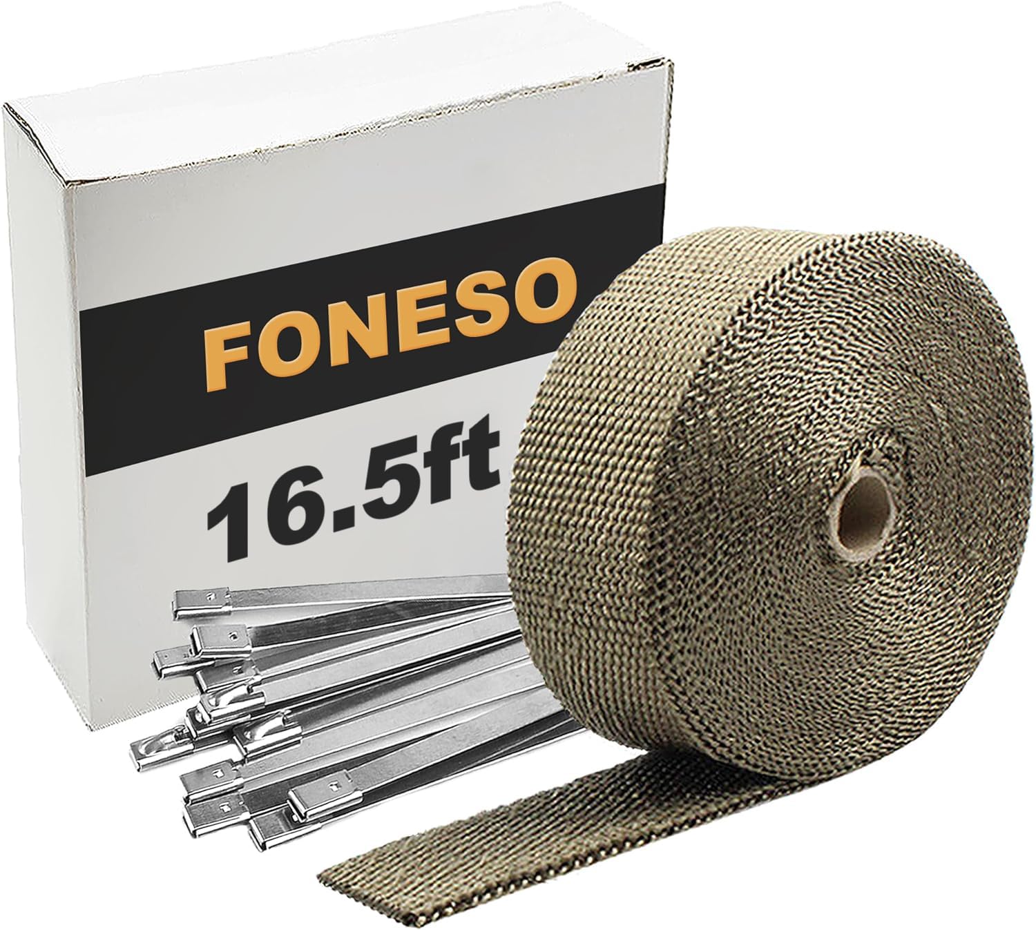 Amazon.com: Titanium Exhaust Heat Tape Wrap, 2 in x 16.5 ft Car ...