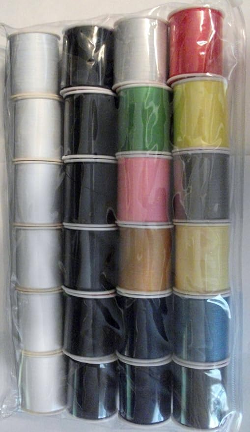 Amazon.com: 24 Assorted Spools of Thread Full Size 200 Yards Each