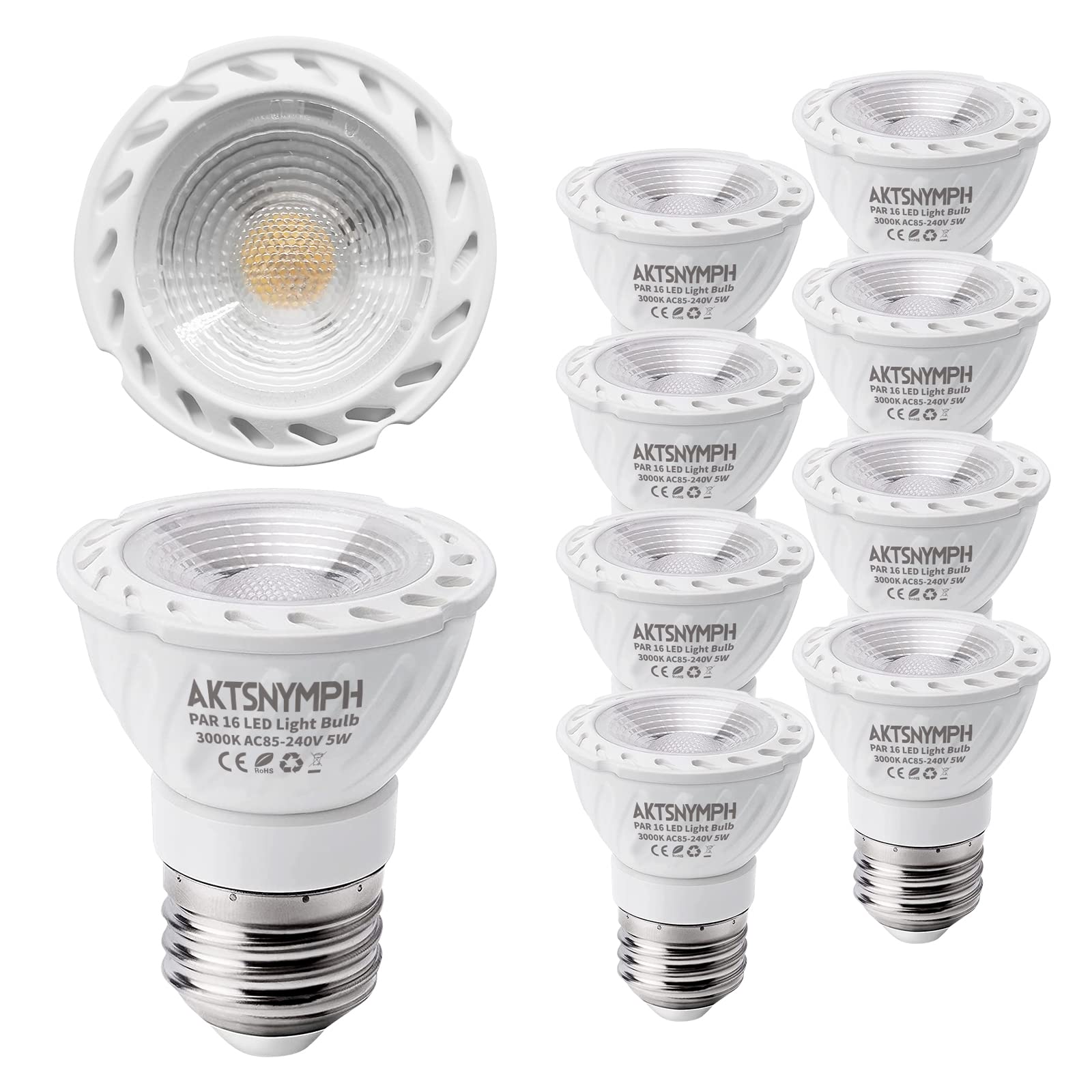 AKTSNYMPH PAR16 LED Light Bulb,E26 Base Pot Lights,Recessed Spotlights ...