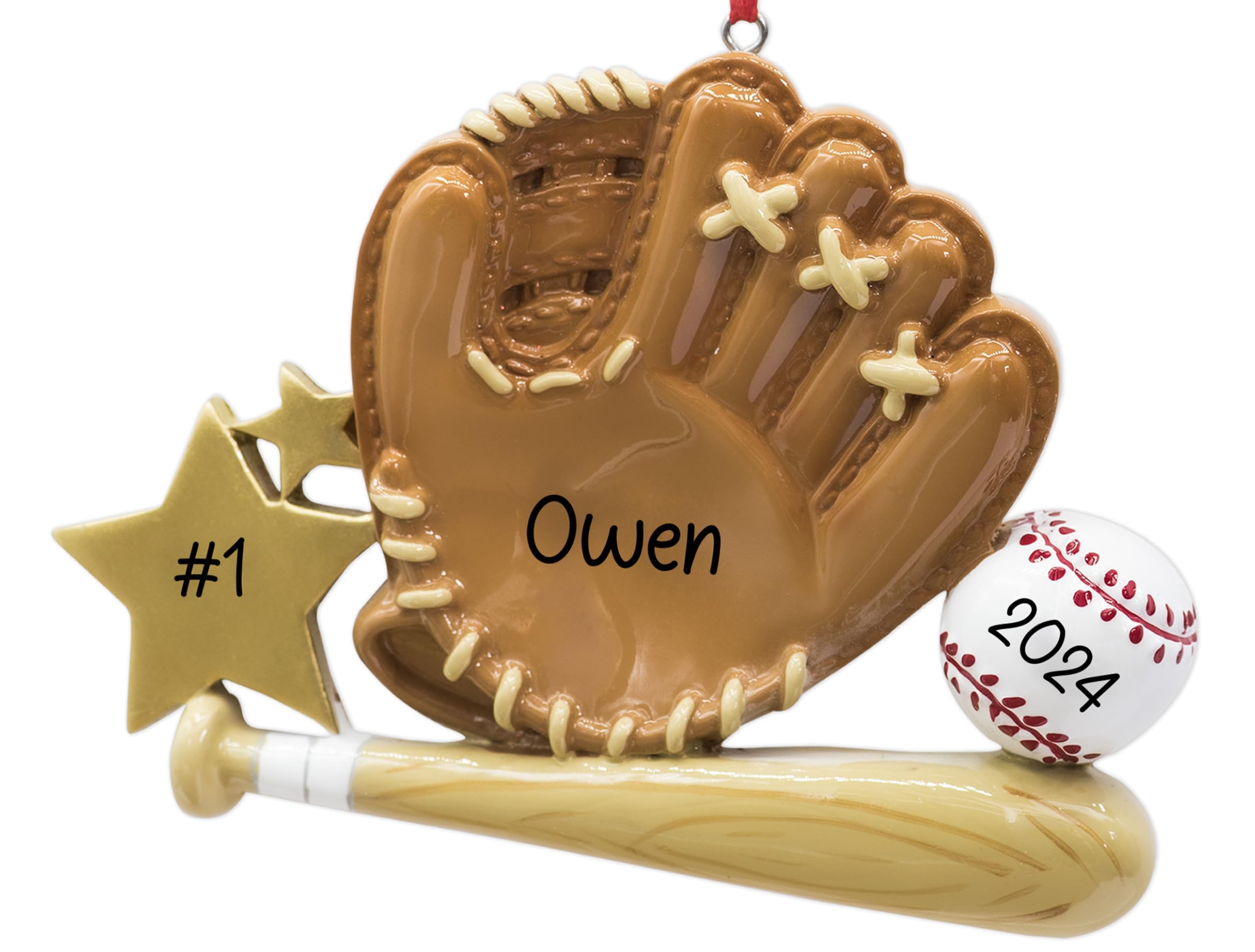 Amazon.com: UniqXmas Personalized Baseball Christmas Ornament 2024 ...