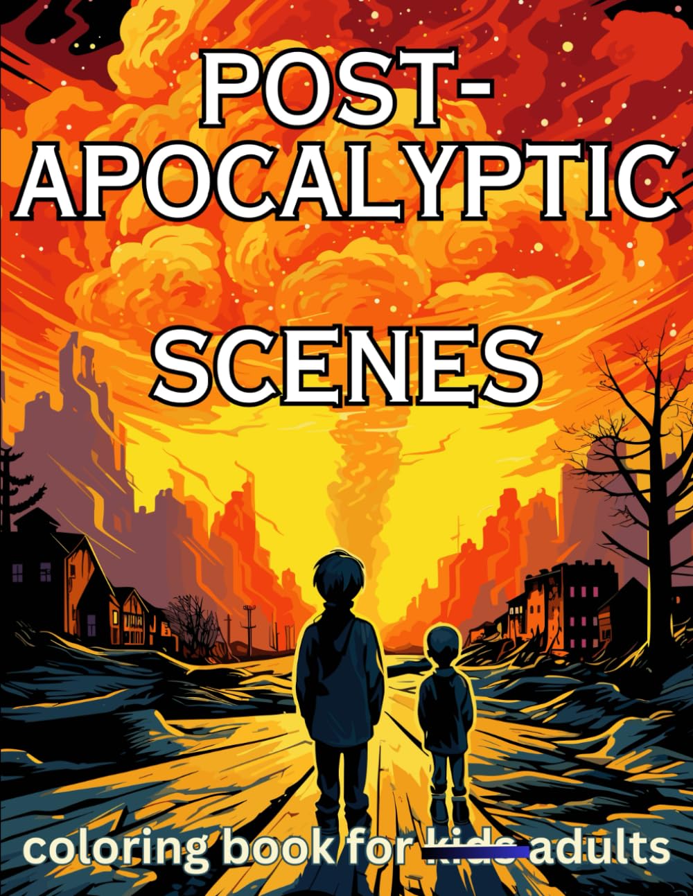 Amazon.com: Post-Apocalyptic Scenes: coloring book for adults ...